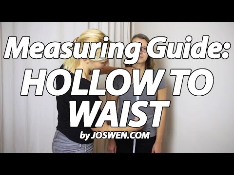 Hollow to Waist - Dress Measuring Guide by JOSWEN.COM