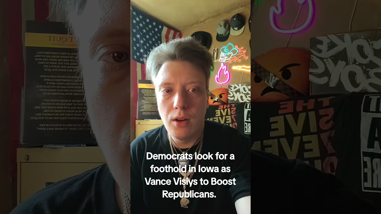 Democrats look for a foothold in Iowa, as Vance visits to boost Republicans.