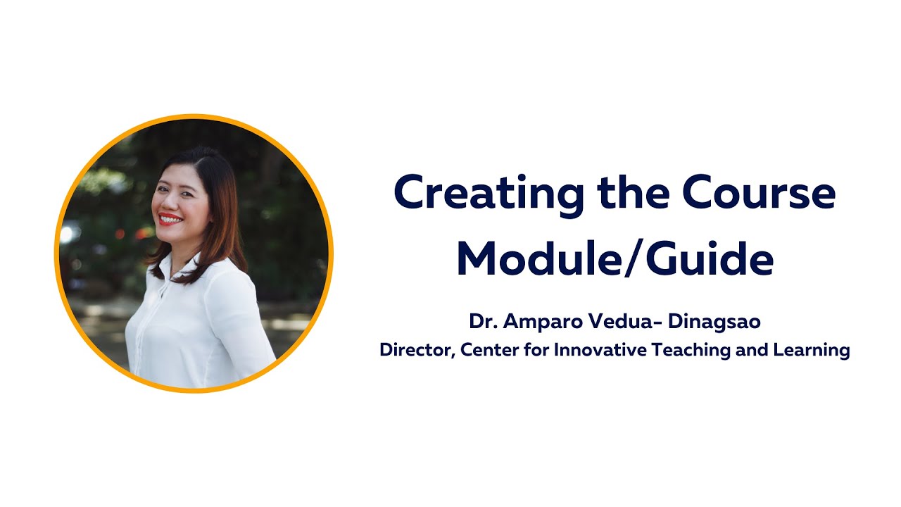 Creating the Course Module & Course Guide