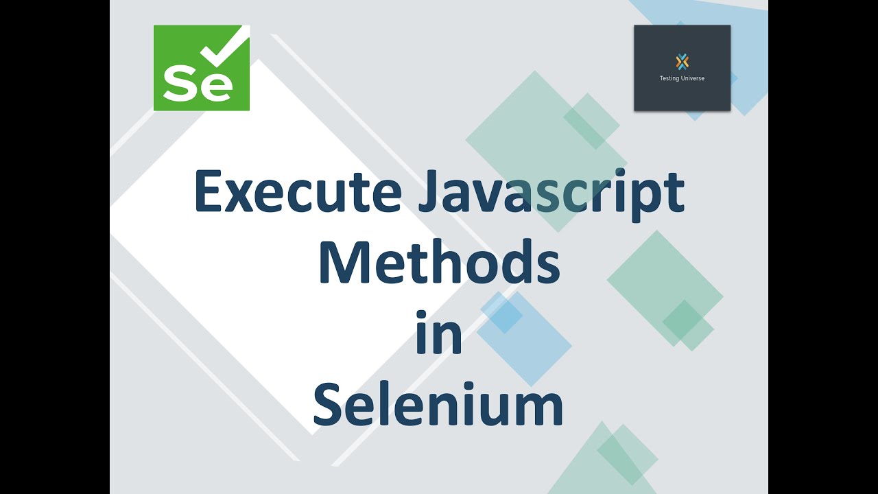 Execute Javascript Methods in Selenium