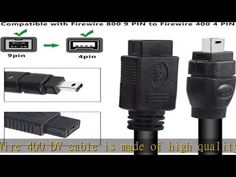 MEIRIYFA DV to Firewire 1394 9-Pin Male to 4-Pin Male Firewire 800 to 400 IEEE Adapter Cable for PC
