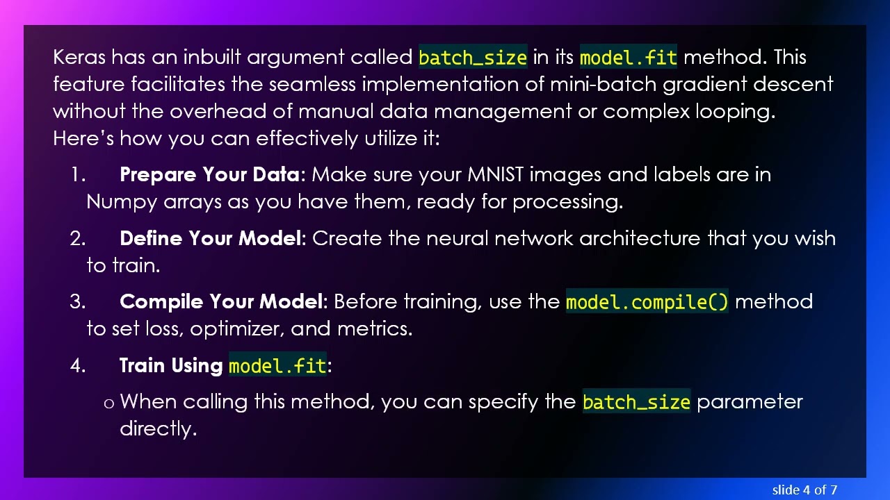 How to Implement Mini-Batch Gradient Descent in TensorFlow 2