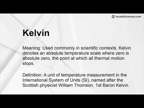 Kelvin Meaning