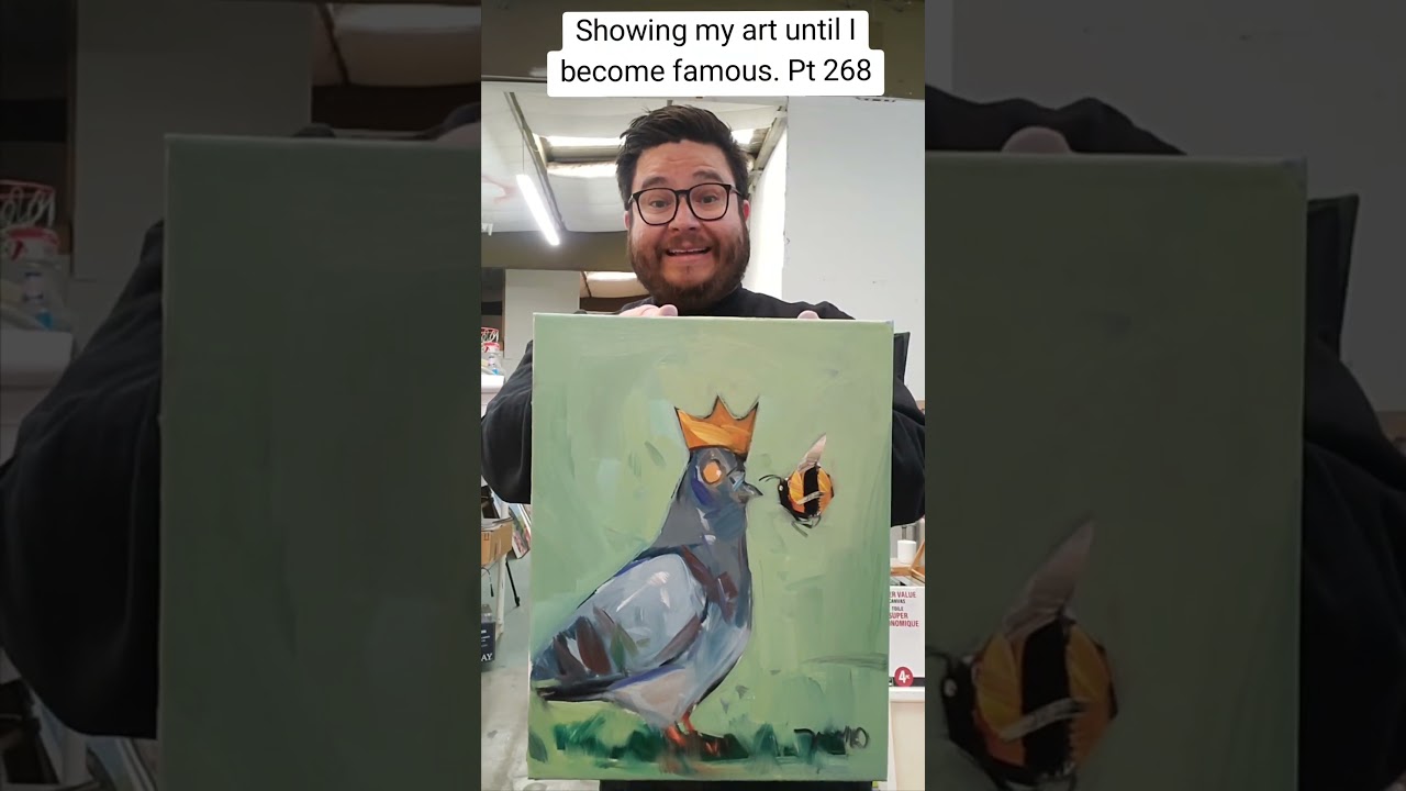 Giant Pigeon Oil Painting by Artist Jose Trujillo