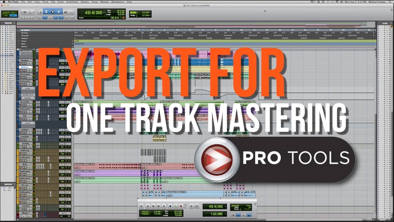 How to Export from Pro Tools for One Track Mastering