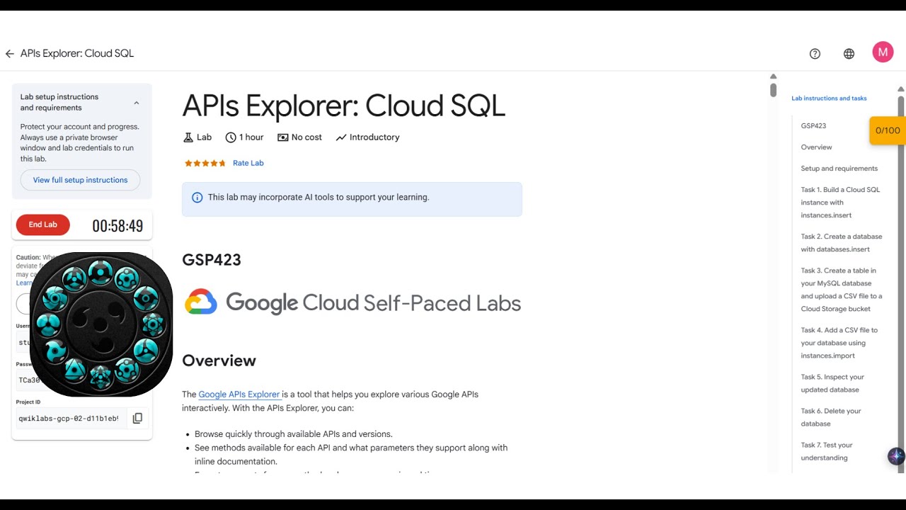 [NEW] APIs Explorer: Cloud SQL | #GSP423 | #qwiklabs | #arcade