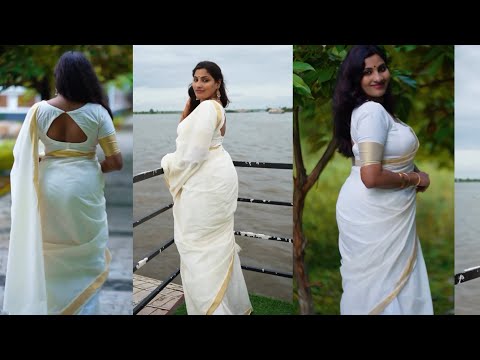 Beautiful Desi Diva looking very pretty fabulous in south indian saree looks