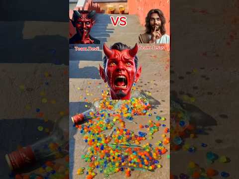 Who Will Win Bottle Drop Fight | Jesus vs Satan #jesus