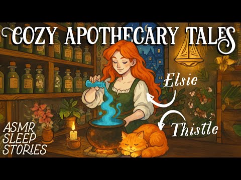 Cozy Apothecary Tales | Medieval Fantasy Bedtime Stories | Rain Sounds & Ambience