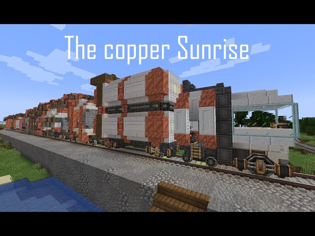 (Minecraft create mod) The Copper Sunrise : schematic of a large ...