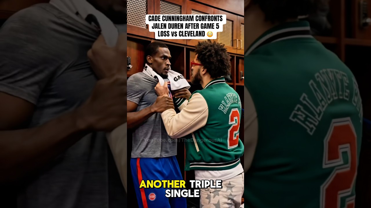 Cade Cunningham CONFRONTS Jalen Duren after Pistons lose Game 5 vs Cleveland 😳
