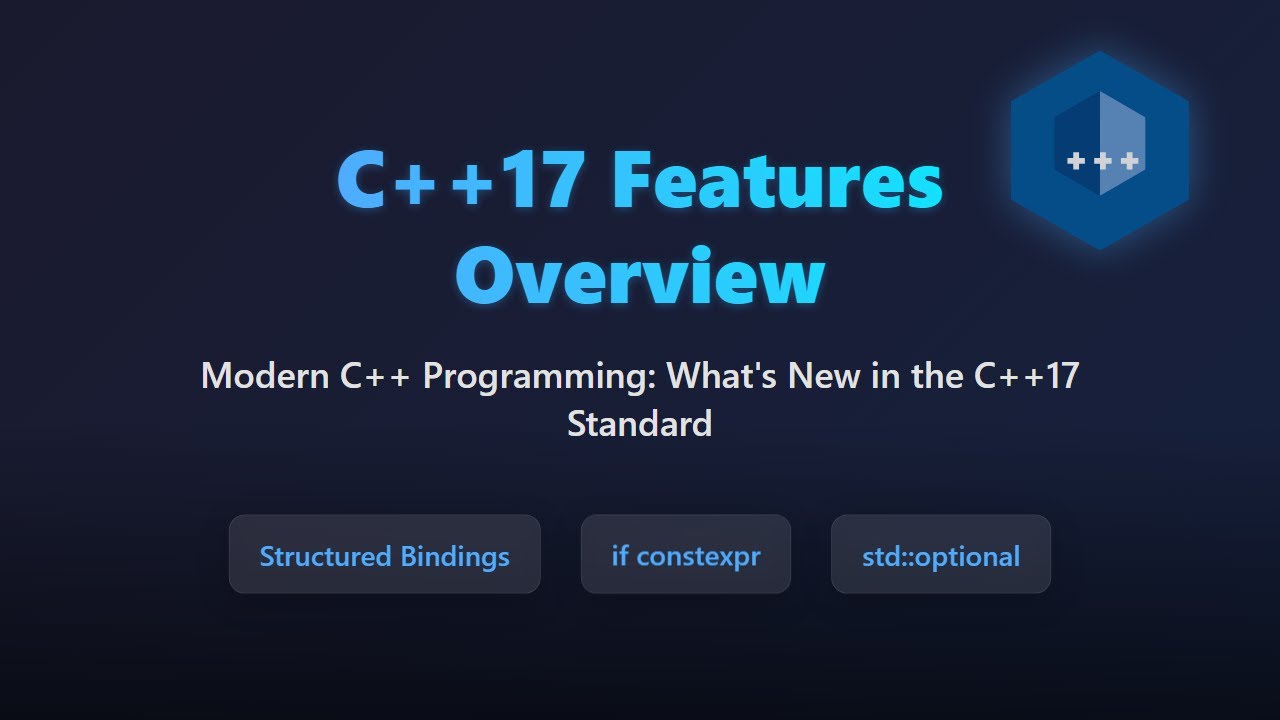🚀 C++17: Modern Features Overview for Beginners