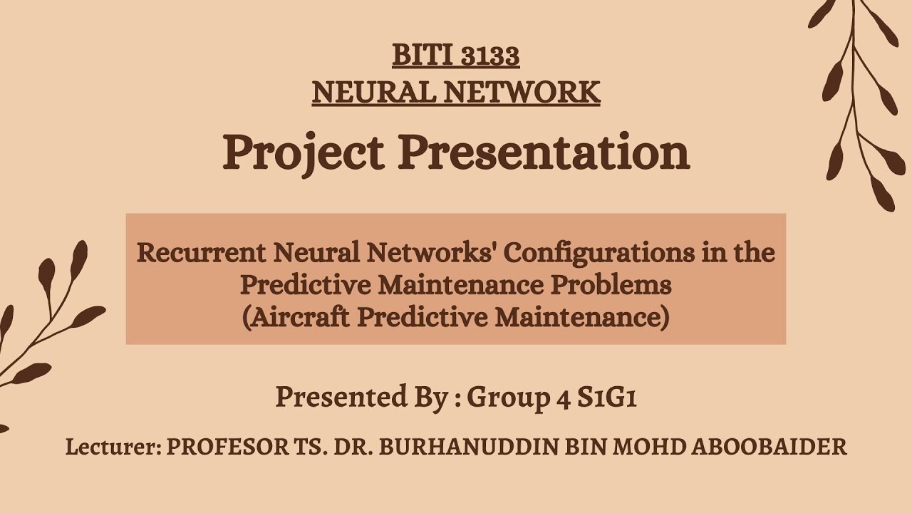 BITI 3133 : Aircraft Predictive Maintenance using LSTM and RNN
