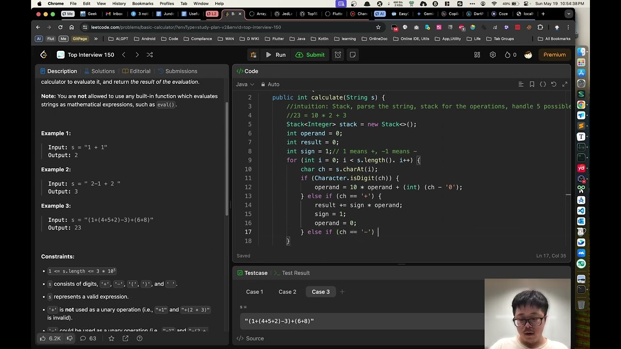 LeetCode Quick Review Vlog: Problem 224 - Basic Calculator