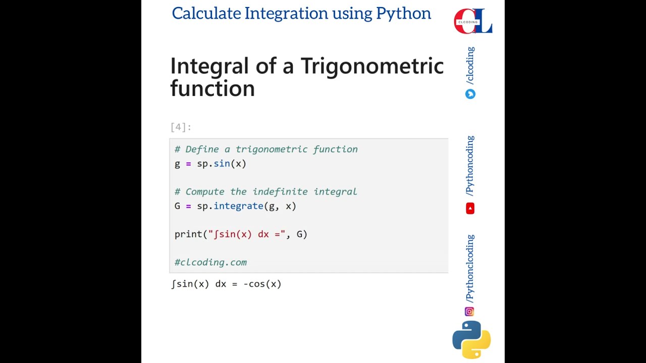 Calculate Integration using Python