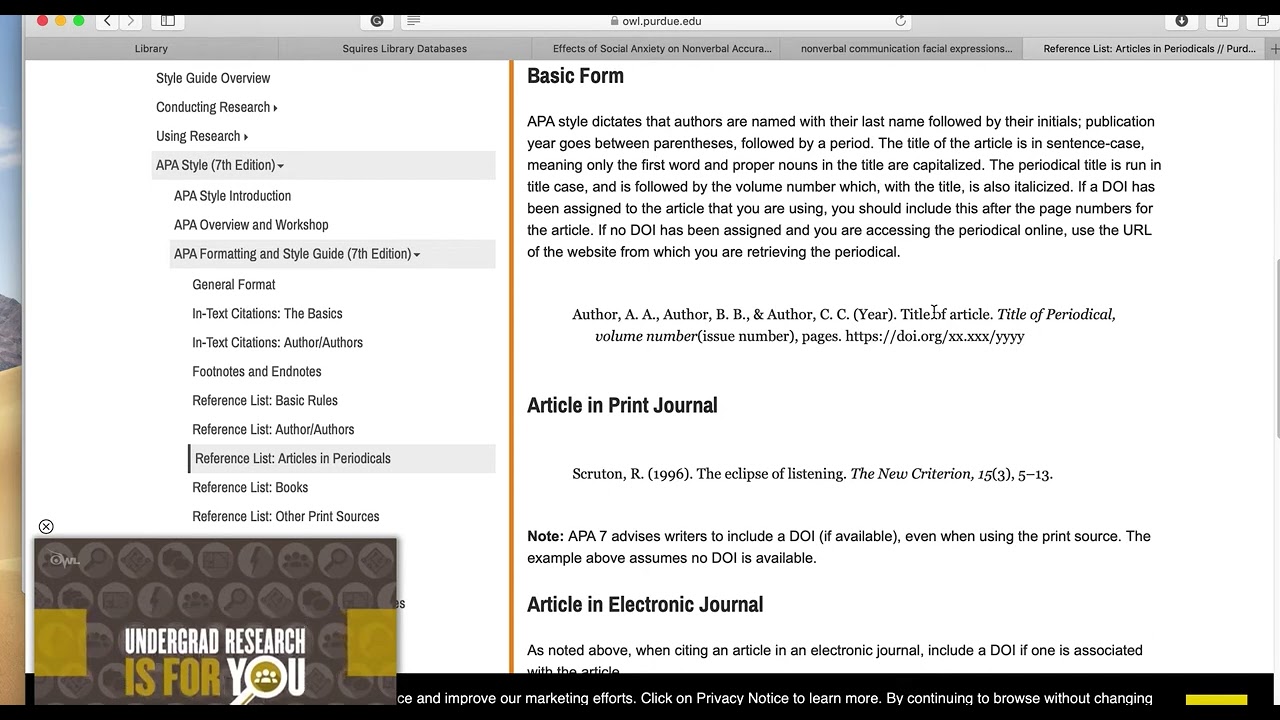 APA Style guide and APA Quiz