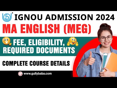 IGNOU MA English (MEG) Course And Admission Complete Information || IGNOU Admission 2024