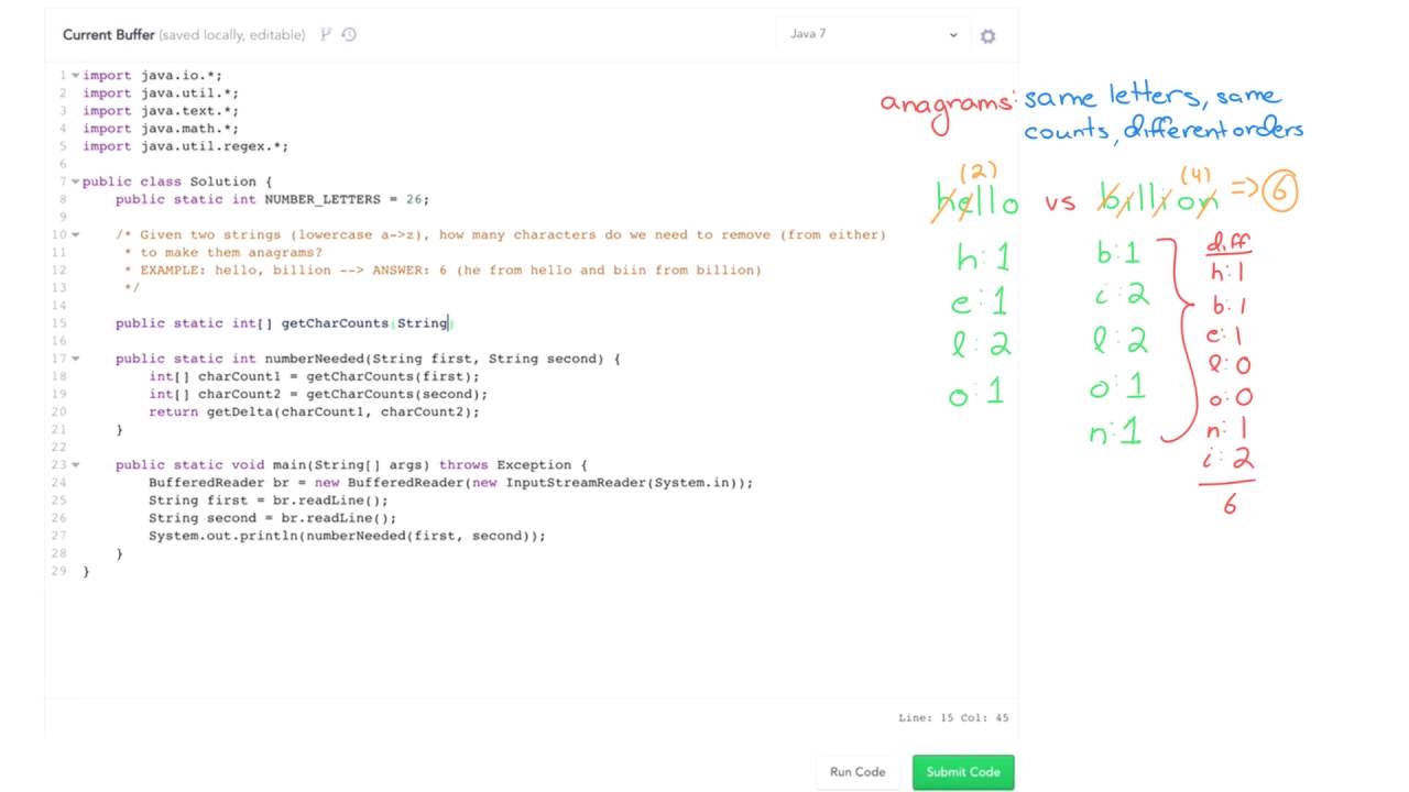 Data Structures: Anagram Problem Solution