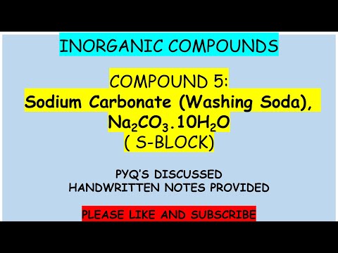 Compound 5: Sodium Carbonate (Washing Soda), Na2CO3.10H2O