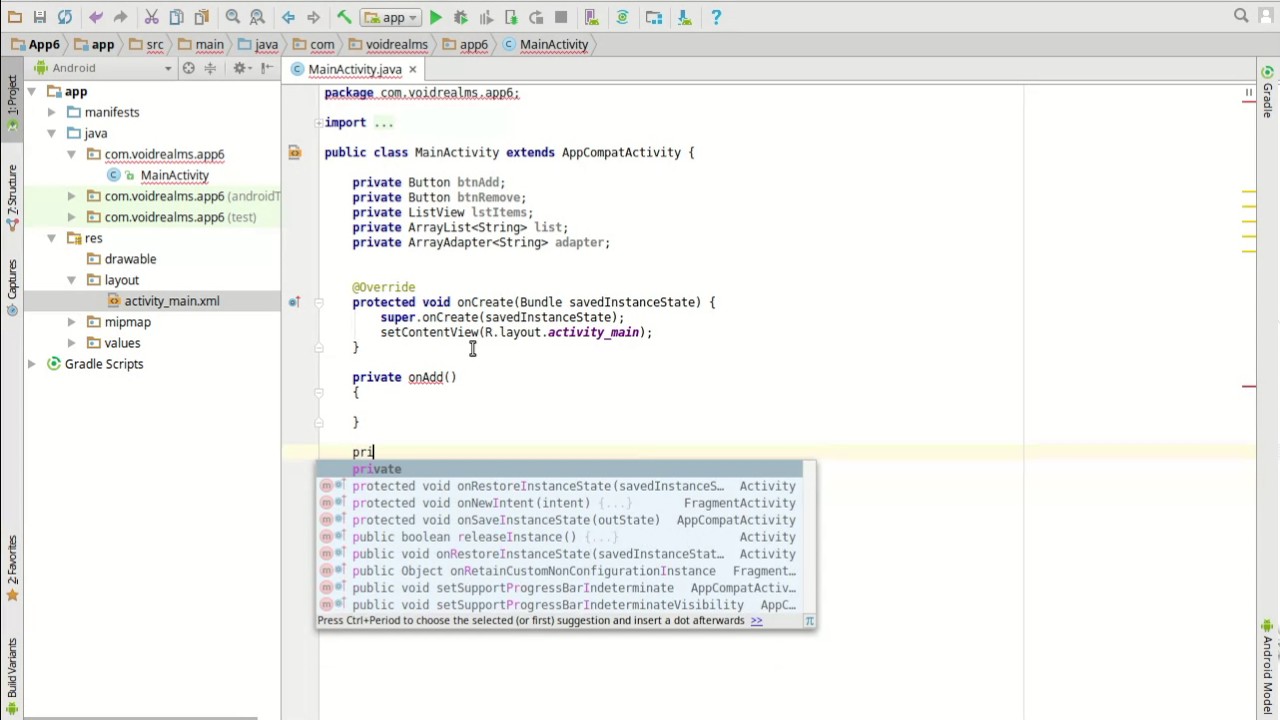 Android 6  - listview and listadapter