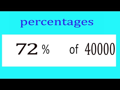 Percentages 72 Percentage(%) of 40000