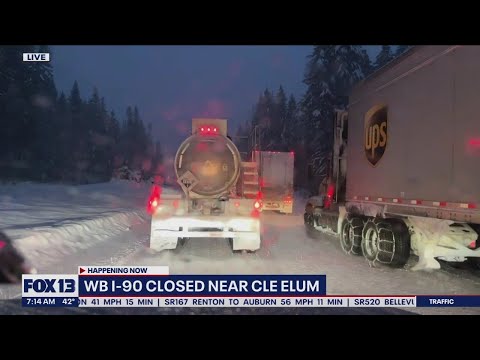 Westbound I-90 closed near Cle Elum, Washington | FOX 13 Seattle