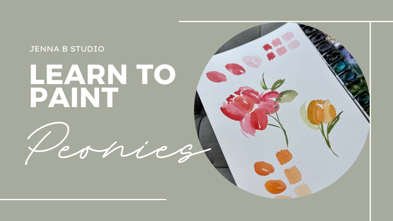 How I Paint Watercolor Peonies (Step by Step)