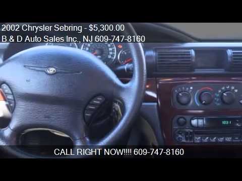 2002 Chrysler Sebring for sale in BURLINGTON, NJ 08016 at th