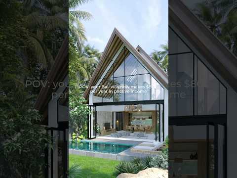 Own a stunning 1-bedroom villa in Bali for just $235K USD!🤩💰#baliinvestment #tropicalhouse