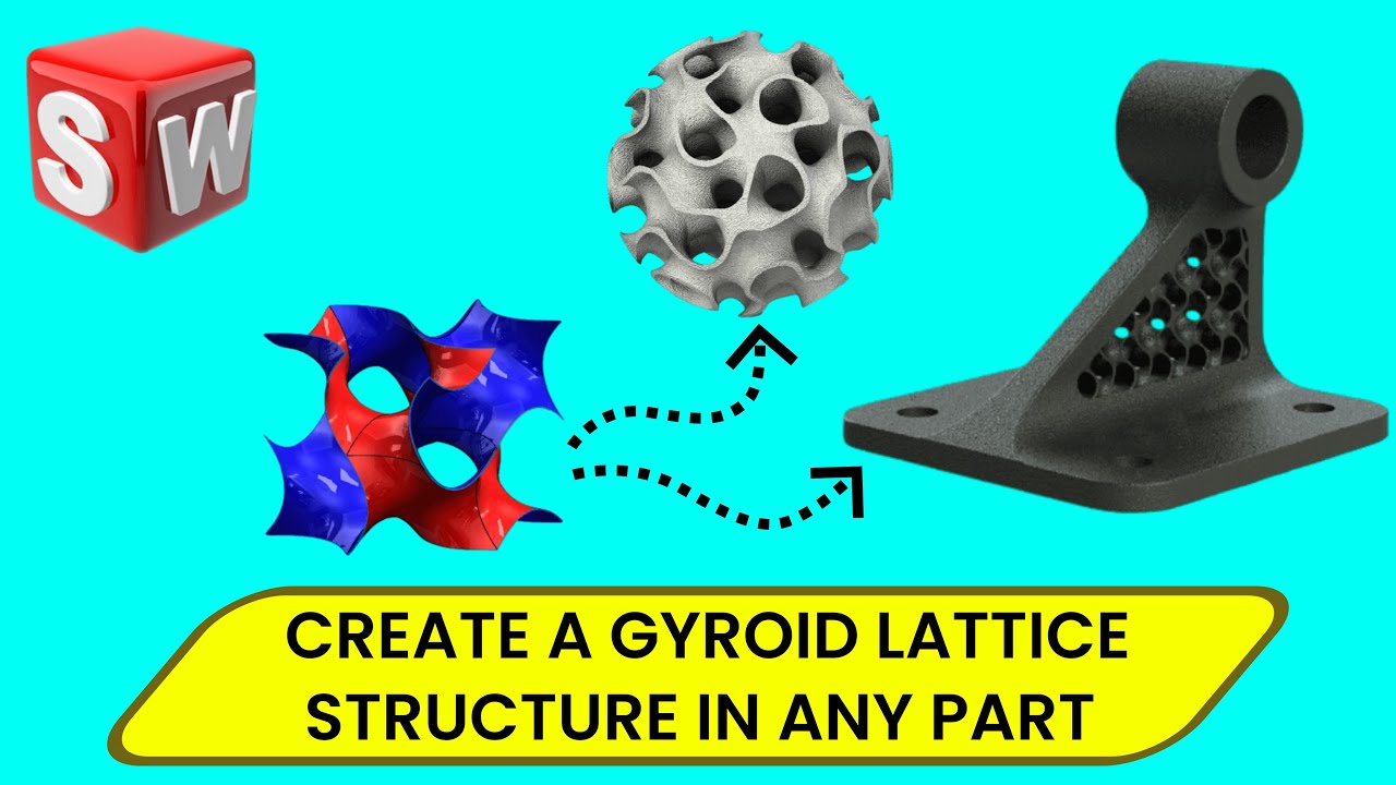 Create a gyroidal lattice structure in any part using Solidworks