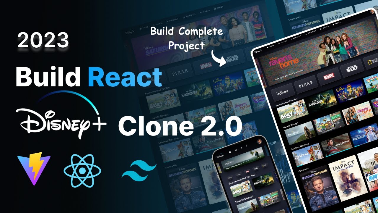 Full Stack Disney+ clone: React js, Vite, Tailwind css, Vercel
