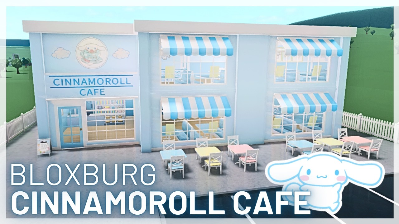 Building the CINNAMOROLL CAFE In BLOXBURG! | speedbuild Roblox