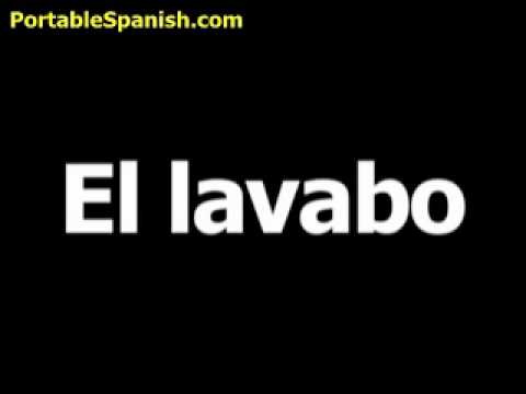 Spanish word for sink is el lavabo