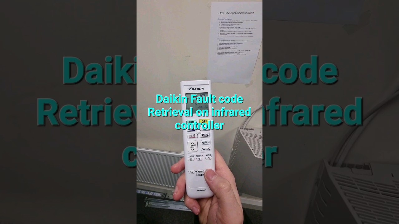 How to Retrieve Daikin Fault codes with an infrared controller. #daikin #vrf #hvac #ac #diy
