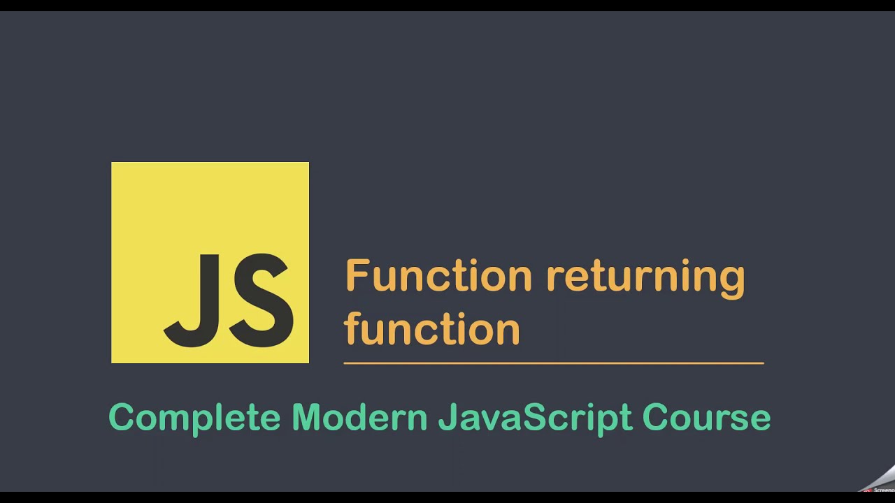 JavaScript Function returning function