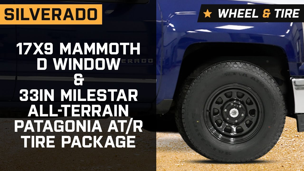 2014-2018 Silverado 1500 17x9 Mammoth D Window & 33in Milestar All-Terrain Tire Package Review