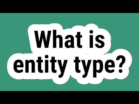 What is entity type?