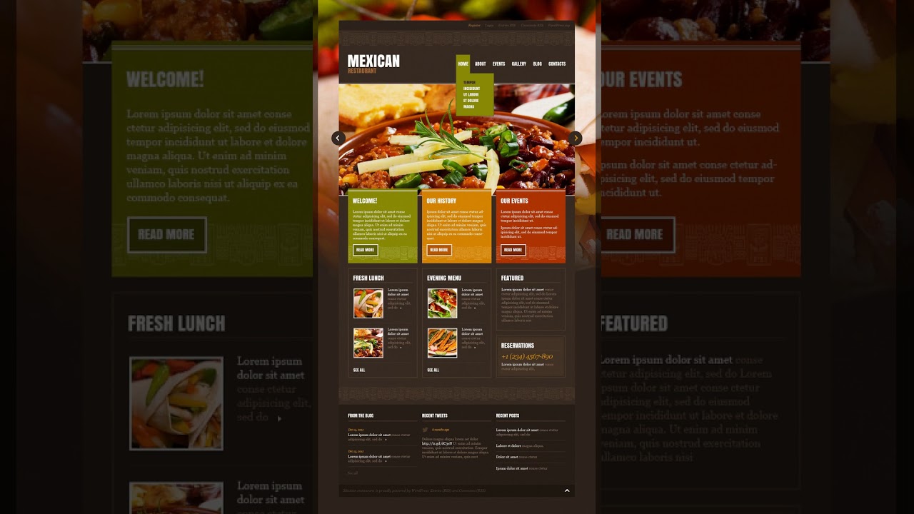 Web page Themes wordpress template kit