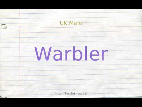 How to pronounce warbler