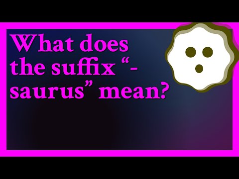 The two etymologies are different. In thesaurus, the -saurus isn’t a suffix. It’s part of the wor...