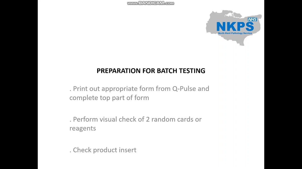 The importance of Batch Testing (MMH)