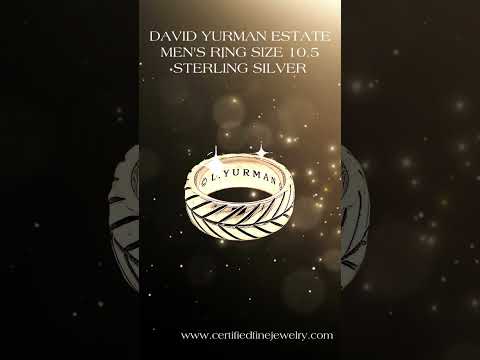David Yurman Estate Men's Ring Size 10.5 Sterling Silver 12.6 Grams ✨