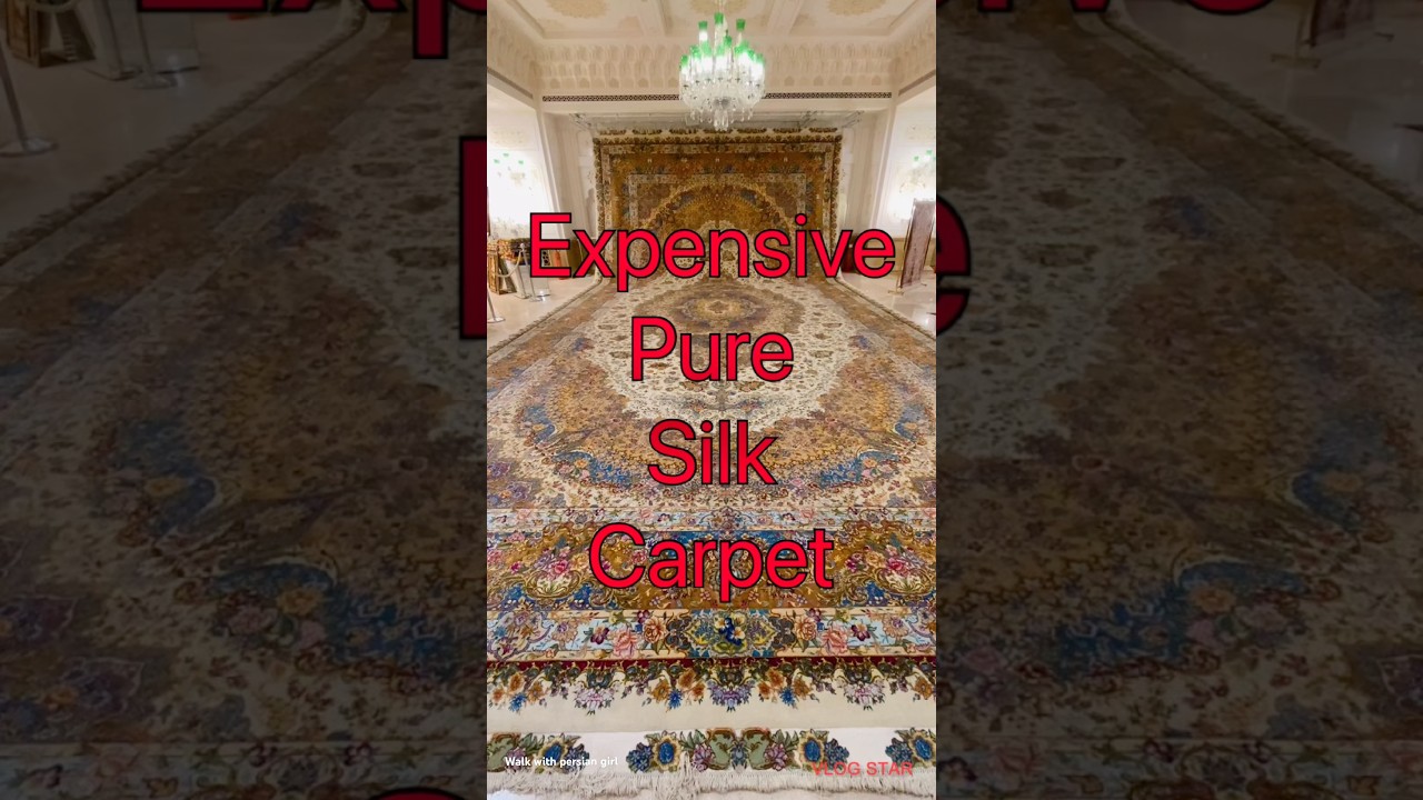 Expensive Tabriz handmade carpet made of pure silk🇮🇷❤️ #travel #asia #trending #carpet #middleeast