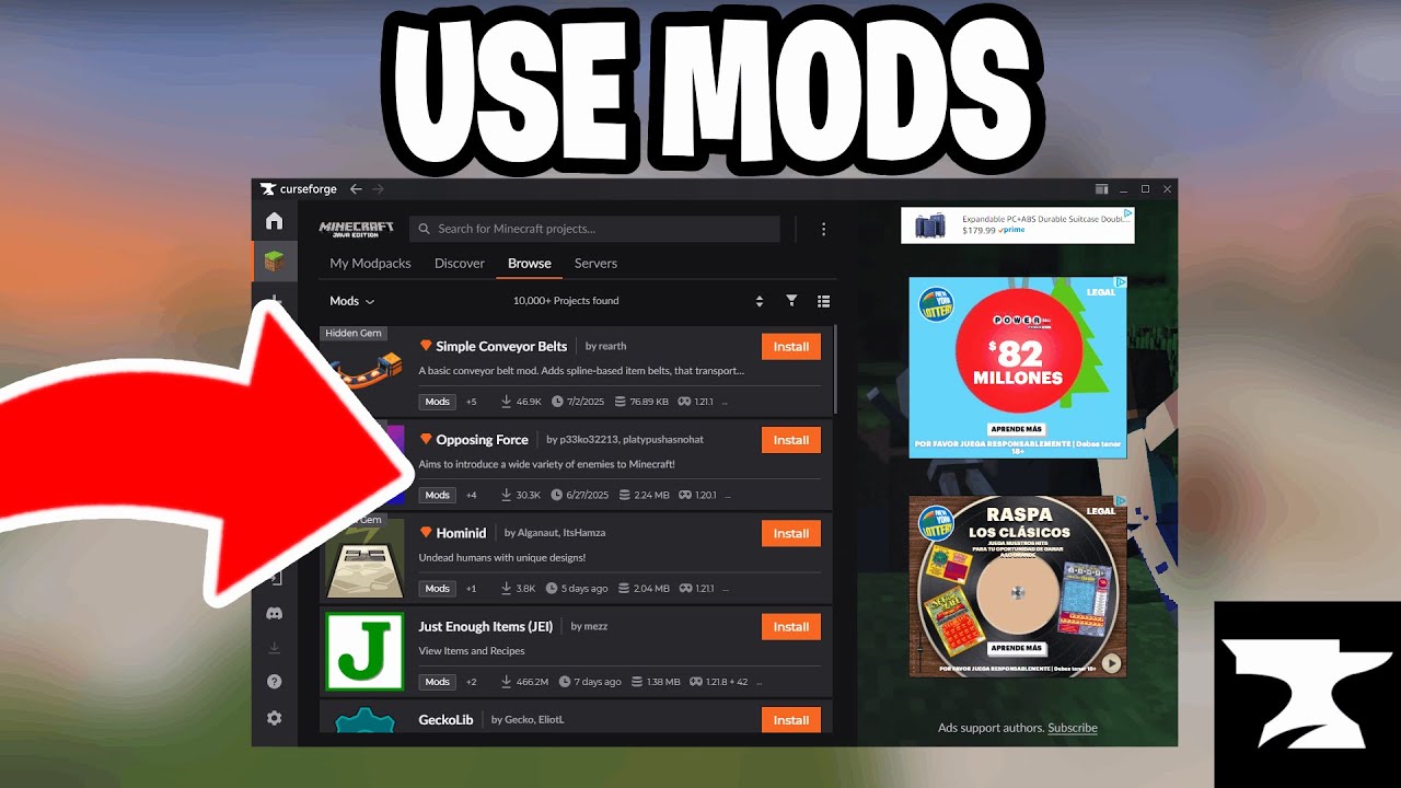 How To Use Curseforge Minecraft Mods Java! - Tutorial