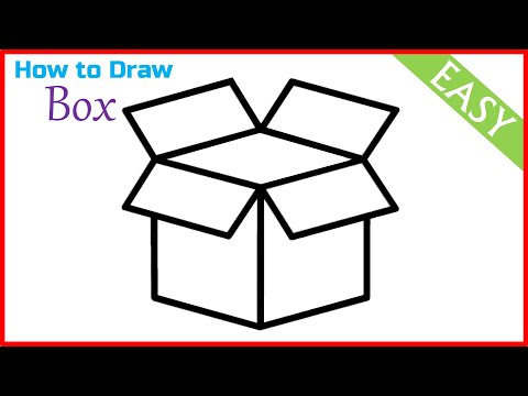 How to Draw an Open Box | 3D Open Box Drawing | Easy & Simple Box Drawing Ideas