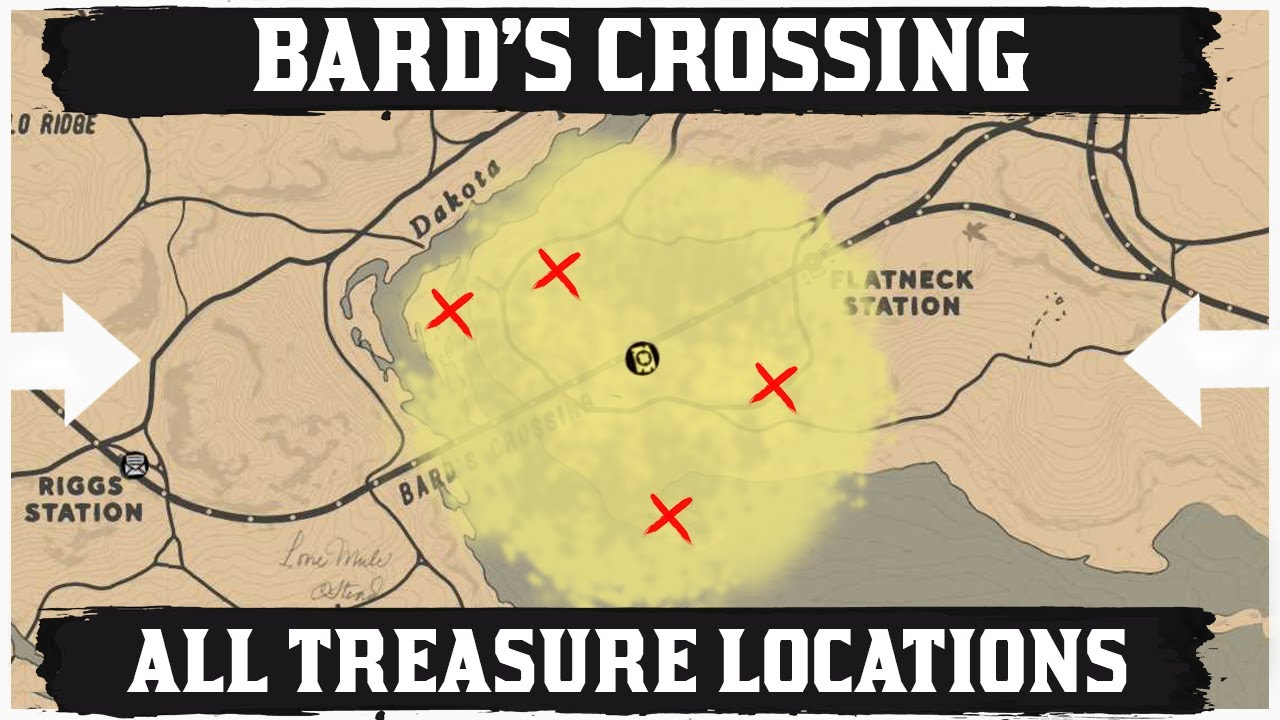 ALL Bard's Crossing Treasure Map Location