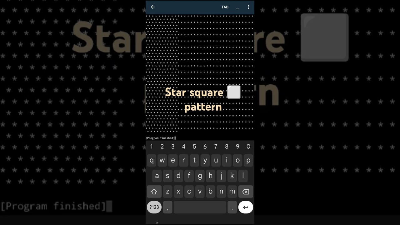 Star square pattern #coding #python #codingtutorial #trending