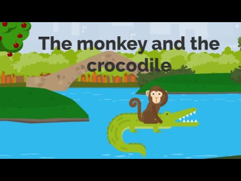 The Monkey and The Crocodile Story in English |@MeenuCartoons1234