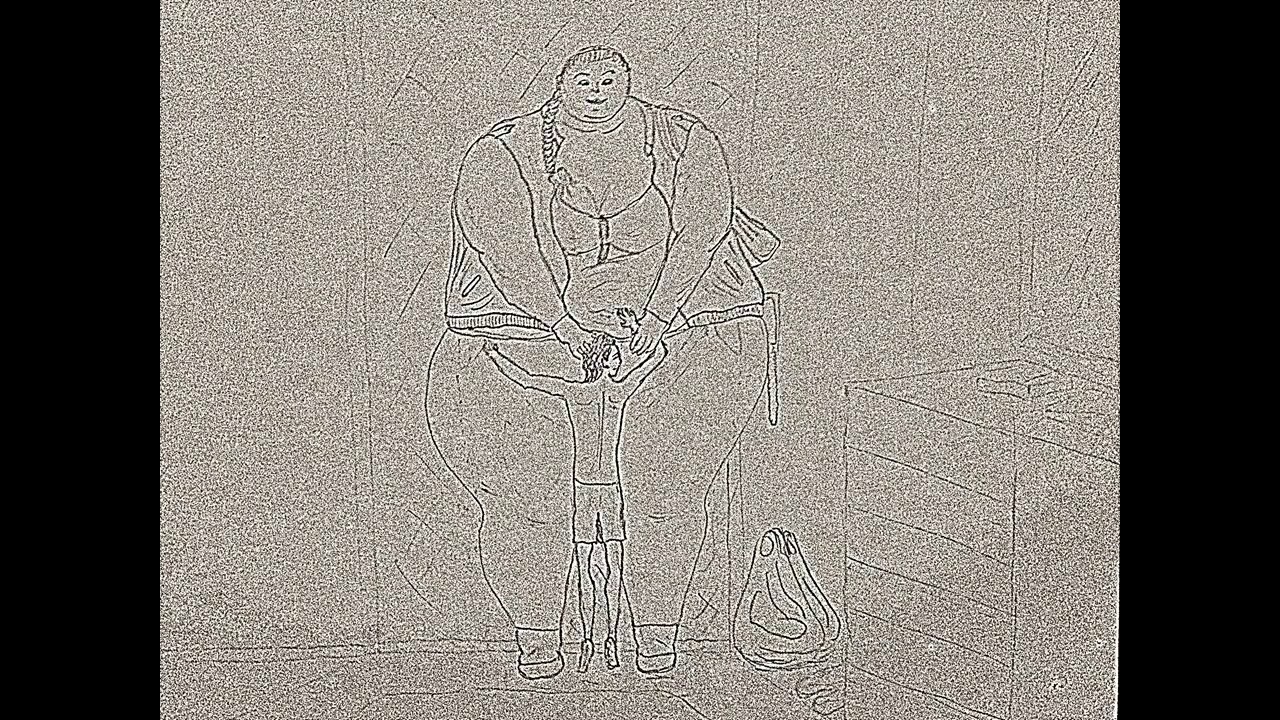 SSBBW mini giantess drawing 1 - The typical day