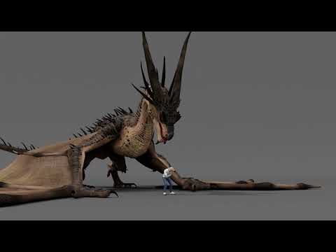 Dragon eating man from Raptor Animation – Truong CG Artist